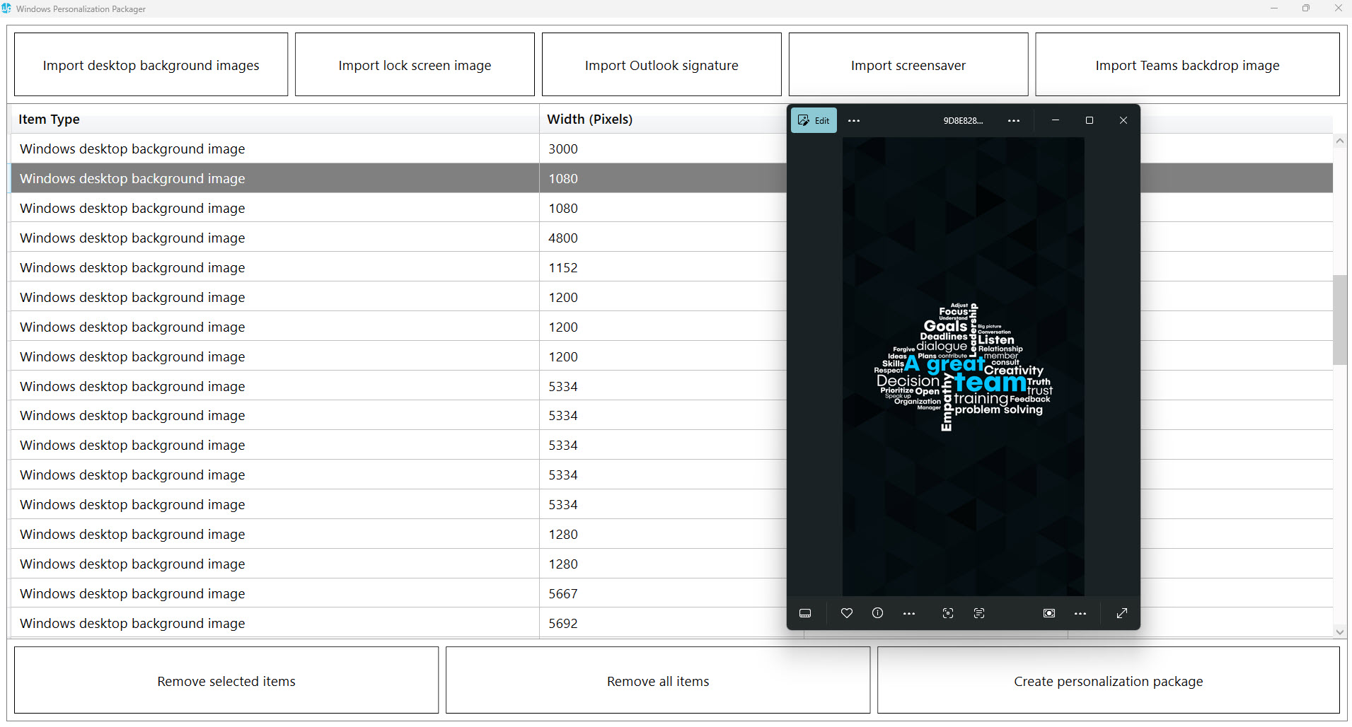 deploy desktop background intune