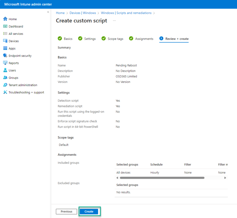 Enterprise Computer Reboot Reminder - Microsoft Intune